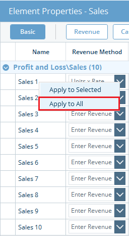 How to edit multiple element settings – Castaway Forecasting